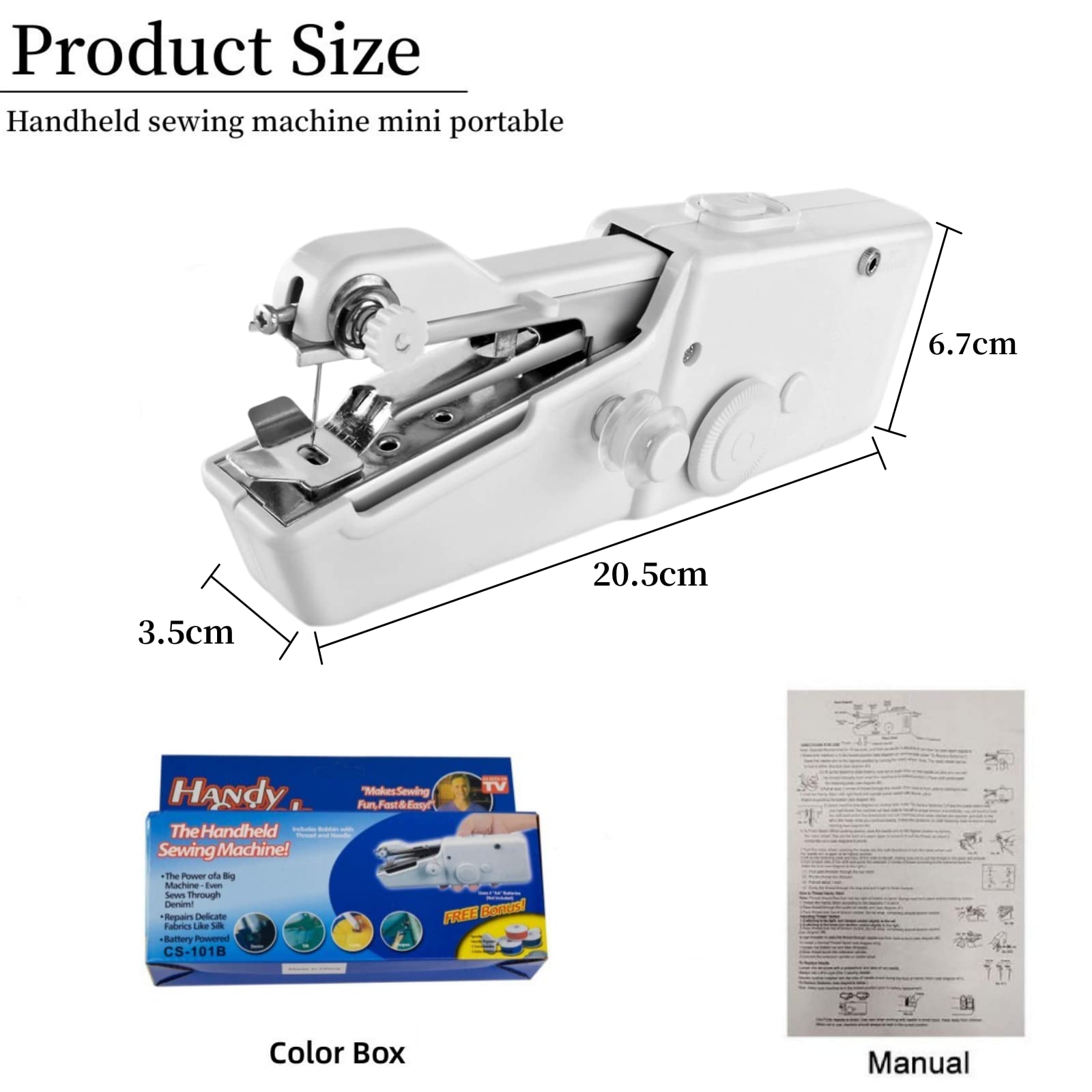 JIAOYAZI Handheld Automatic Sewing Machine Portable Sewing Machine Ideal for quick sewing of home travel, fabrics, DIY clothing or children's fabrics