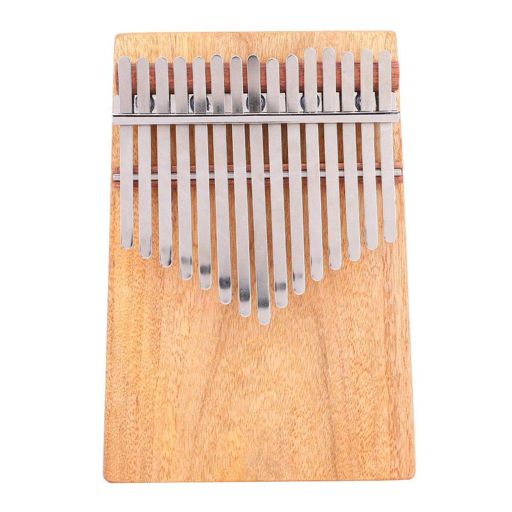 Kalimba 15 Keys Thumb Piano, Portable Full solid Camphorwood 15 Scales G Major Kalimba Instrument with Belt Bag Stickers K15CAP Kalimba