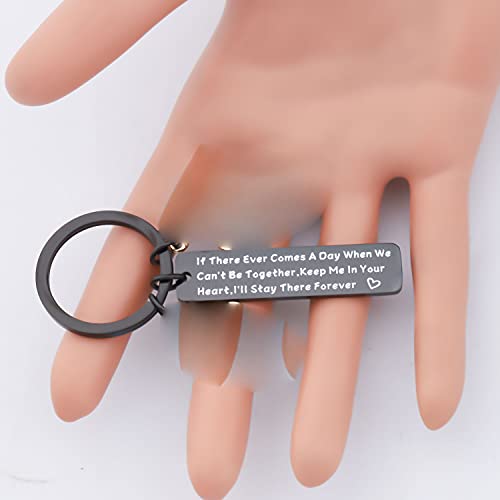 LQRI If There Ever Comes a Day When we Can't be Together BFF Gift Long Distance Friendship Gift(Black)