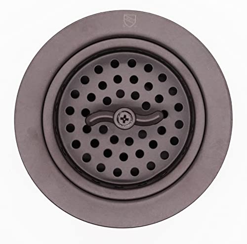 Westbrass D213-12 3-1/2" Wing Nut Twist Style Large Kitchen Sink Basket Strainer, Single, Oil Rubbed Bronze