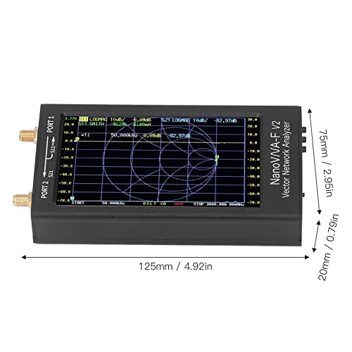 Vector Network Analyzer, 800x480 Resolution HF VHF UHF Antenna Analyzer Full Touch Screen for Short Wave