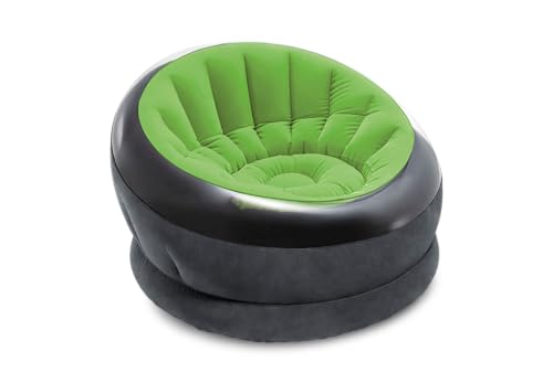 INTEX 68582EP Inflatable Empire Chair: Durable Outdoor Use – 2-PLY Laminate – Velvety Surface – Flocked Construction – Colors May Vary