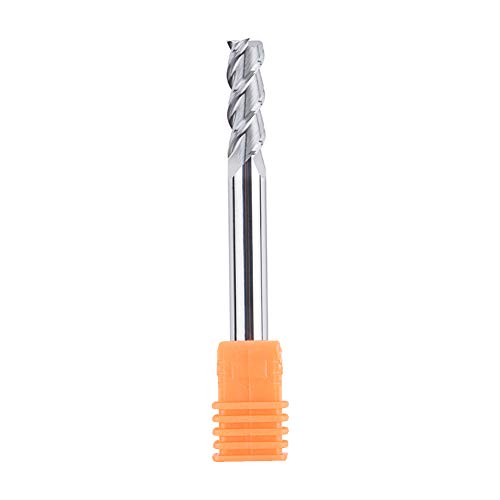 SpeTool 1/4 End Mill for Aluminum 3 Flutes CNC Spiral Router Bit for Aluminum Cut Non-Ferrous Metal Upcut 2.5 inches Long 5 Pieces