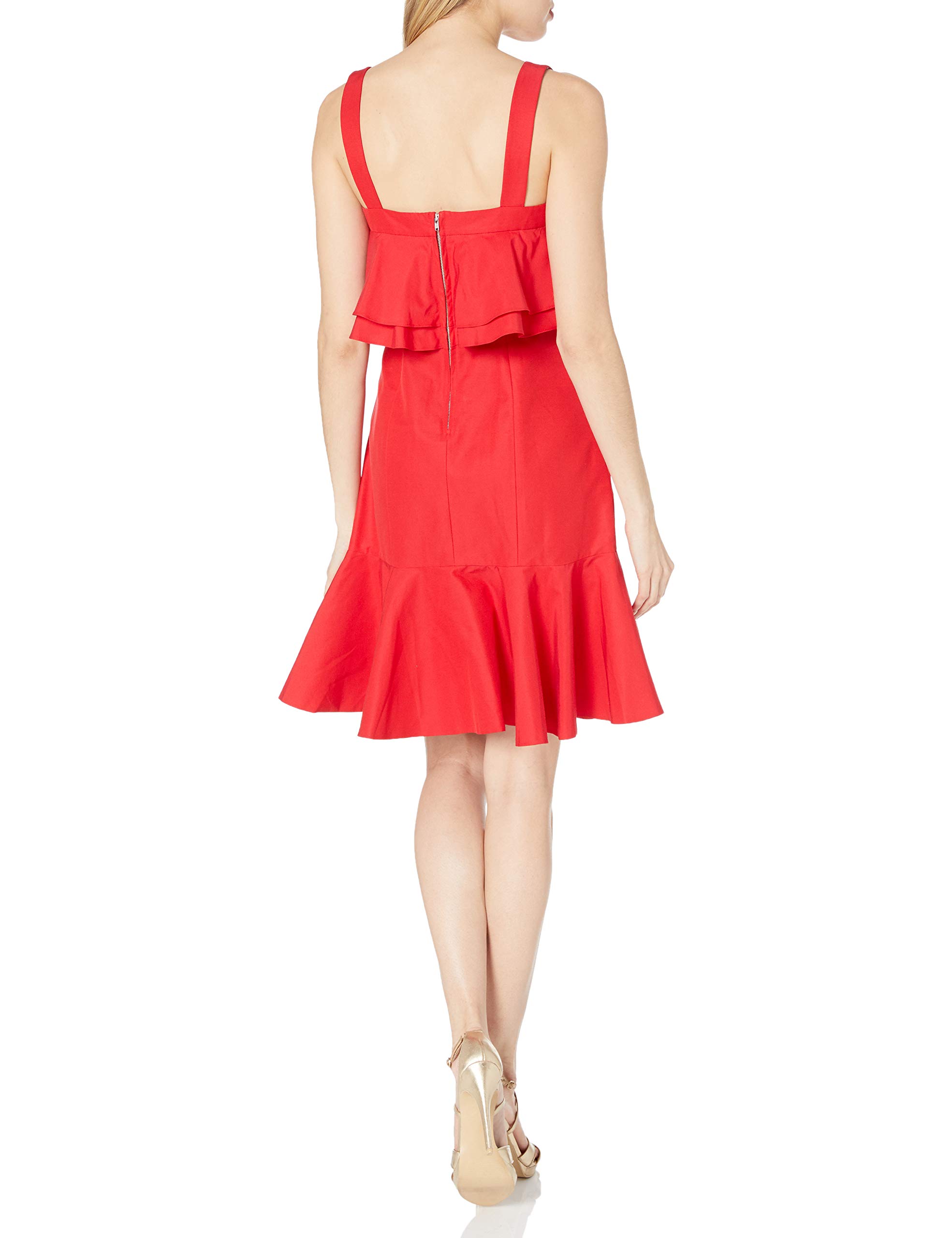 Jill Jill Stuart Women's Ruffle Tiered Spaghetti Strap Dress, Poppy, 2