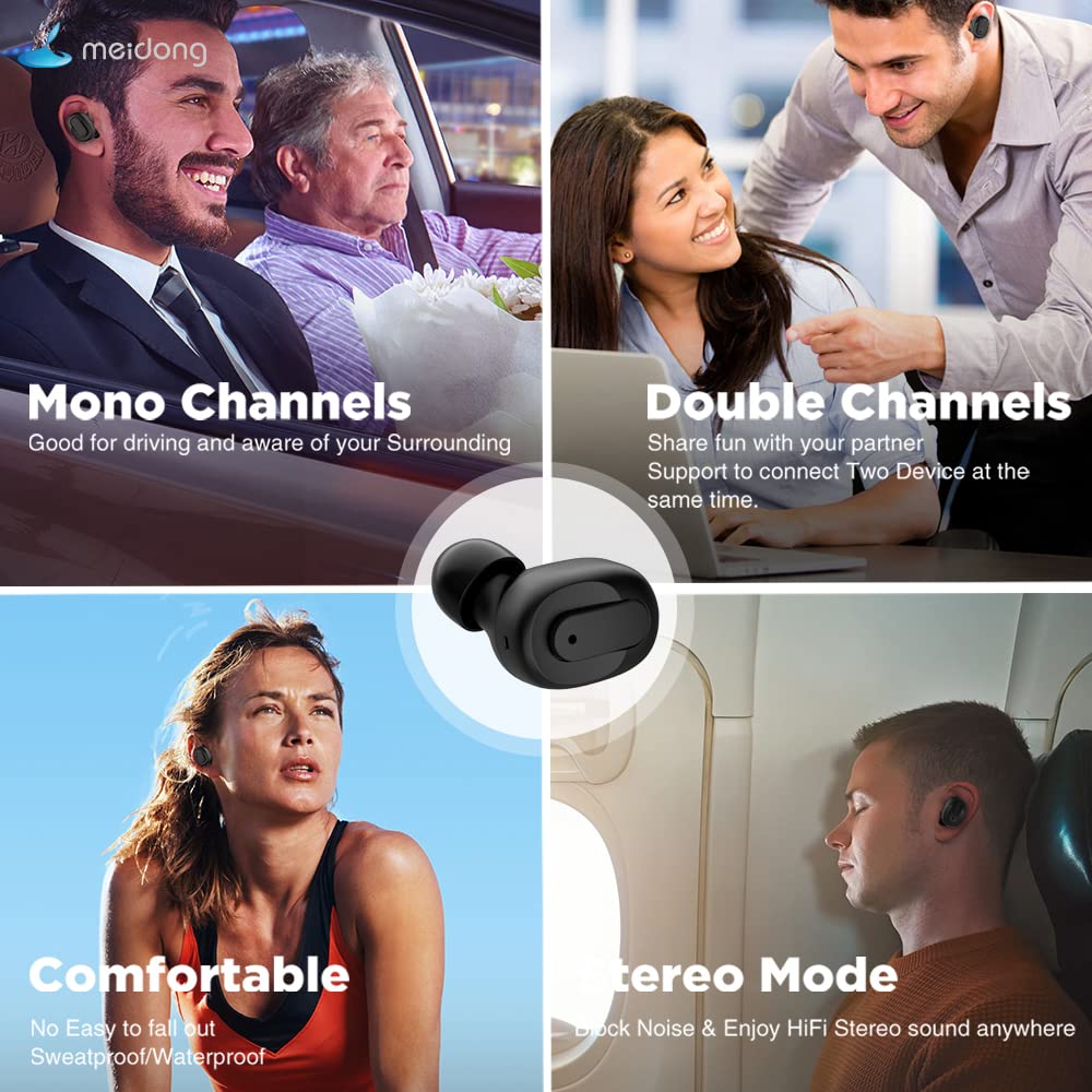 Uncahome True Wireless Earbuds, Bluetooth Earphones Touch Control with Wireless Charging Case, Waterproof Stereo Earbuds in-Ear, Built-in Mic Headsets, Premium Deep Bass for The Sport