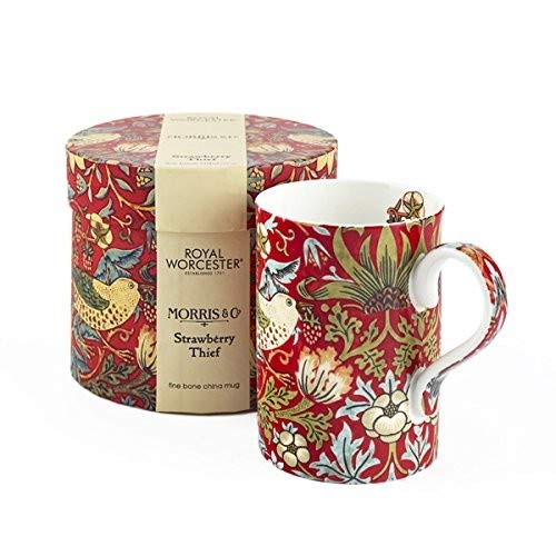Portmeirion Strawberry Thief Mug, 0.35L Red