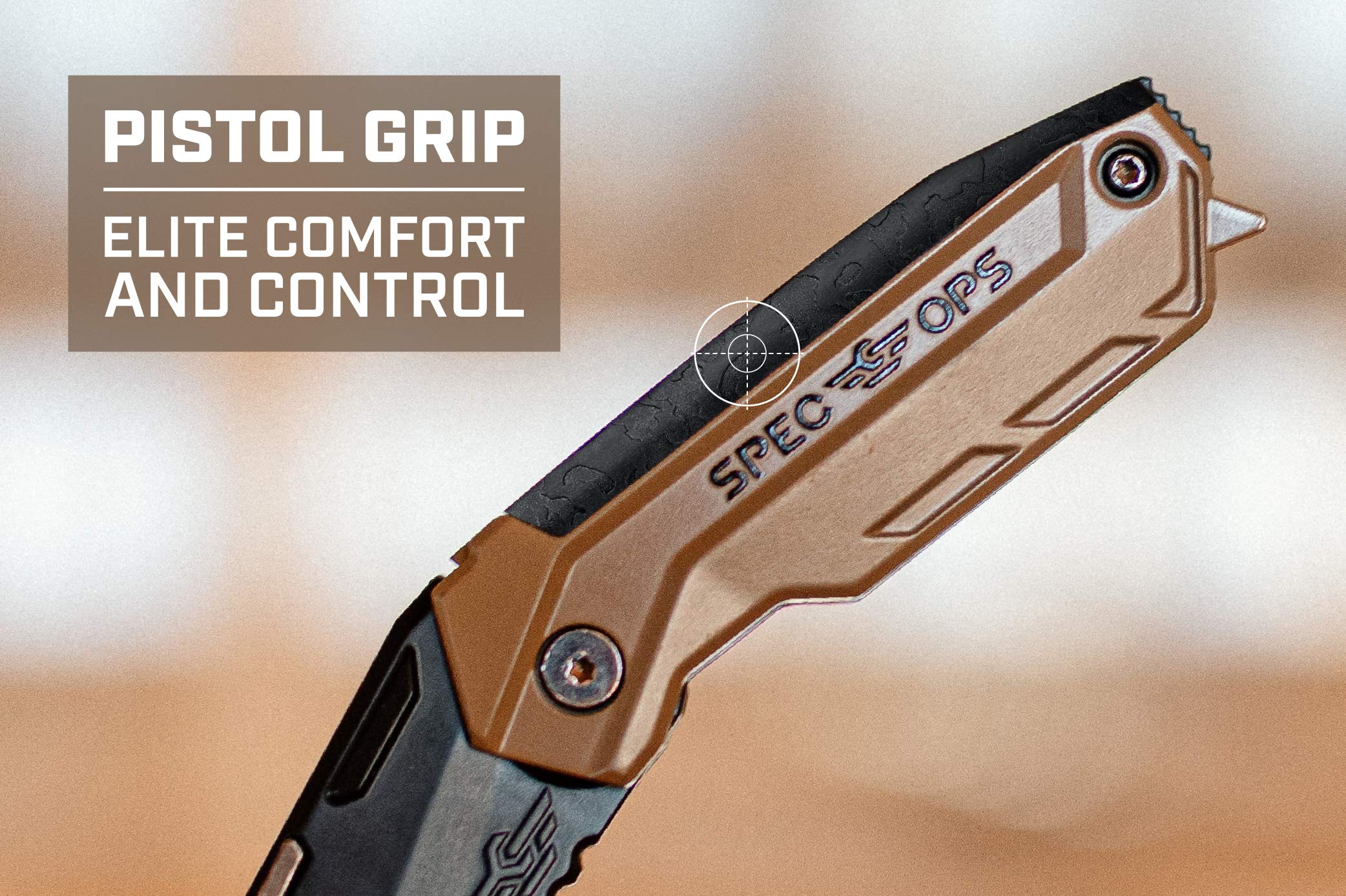 Spec Ops Tools Folding Utility Knife,Includes 3 Blades in Handle Storage, 3% Donated to Veterans