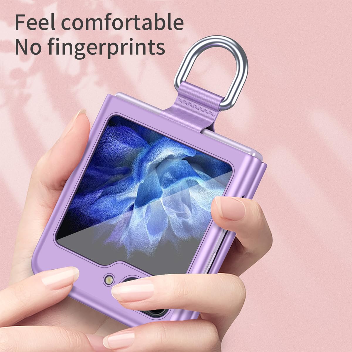 Kowauri for Samsung Galaxy Z Flip 5 5G Case with Ring,Slim Anti-Fall Shockproof Protective Phone Cover Case for Samsung Galaxy Z Flip 5 5G 2023 (Black)