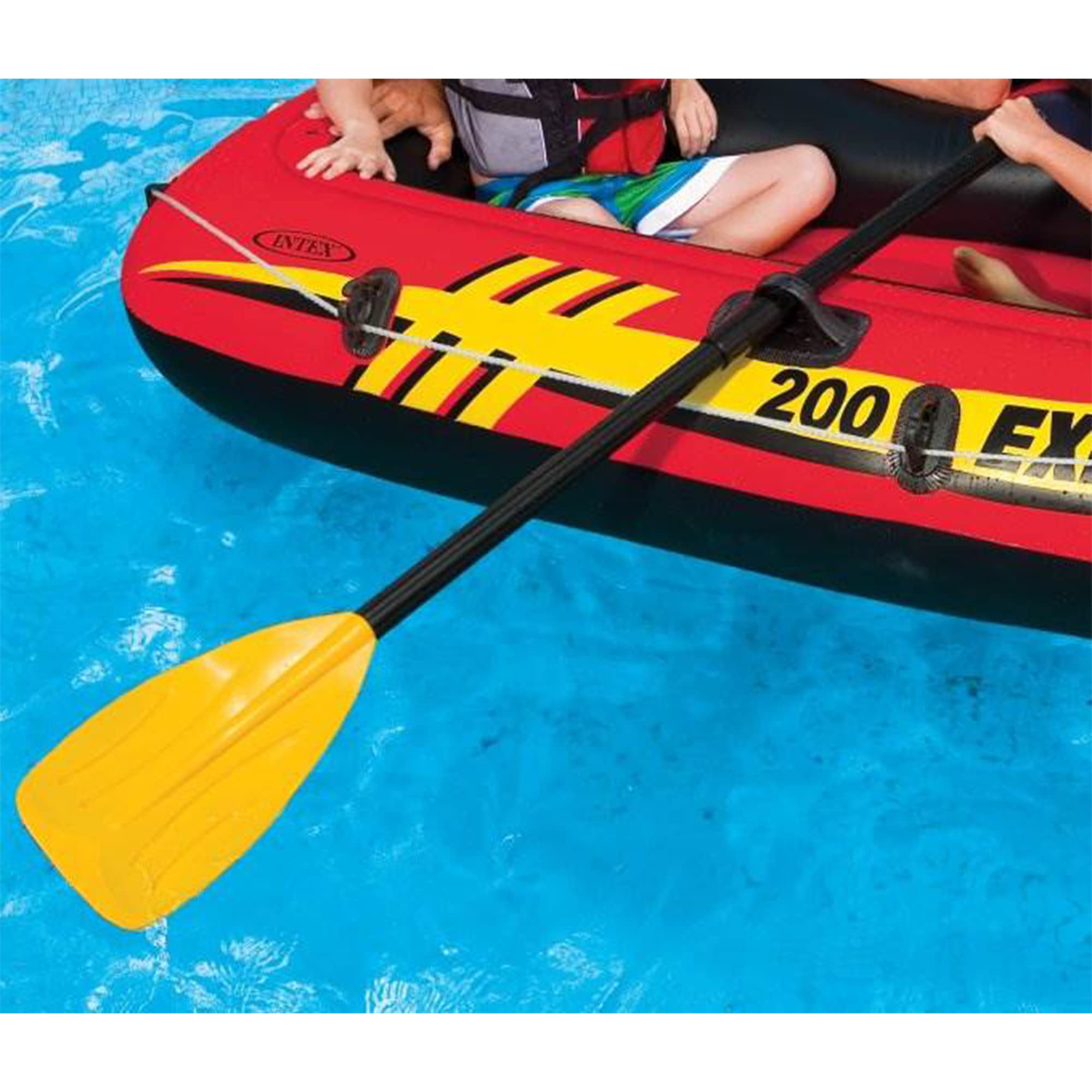 INTEX 59623E 48" Deluxe French Oars: Easy 3 Piece Assembly β Ribbed Blade β Retainer Rings β TUV RL approved β Perfect for Inflatable Boats