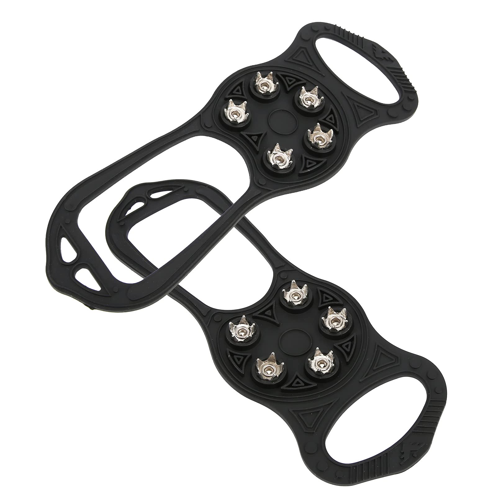 Non Slip Gripper Spike for Shoes Boots Walking On Snow Ice, 5 Tooth Steel Nails for Hiking Mountaineering Skiing Walking On Snow