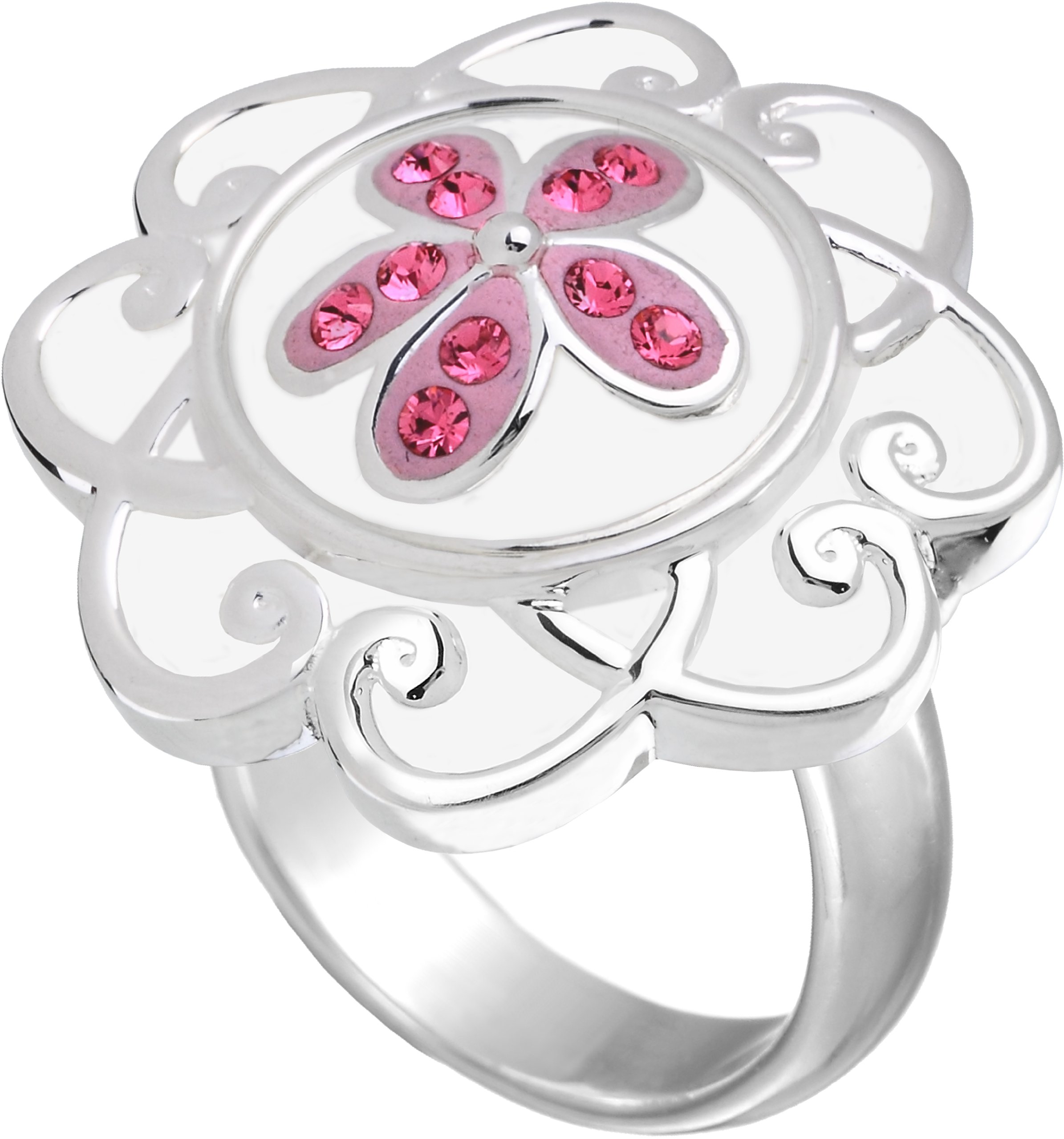 Kameleon White Flower Ring KR9W-9 (JewelPops Sold Separately)