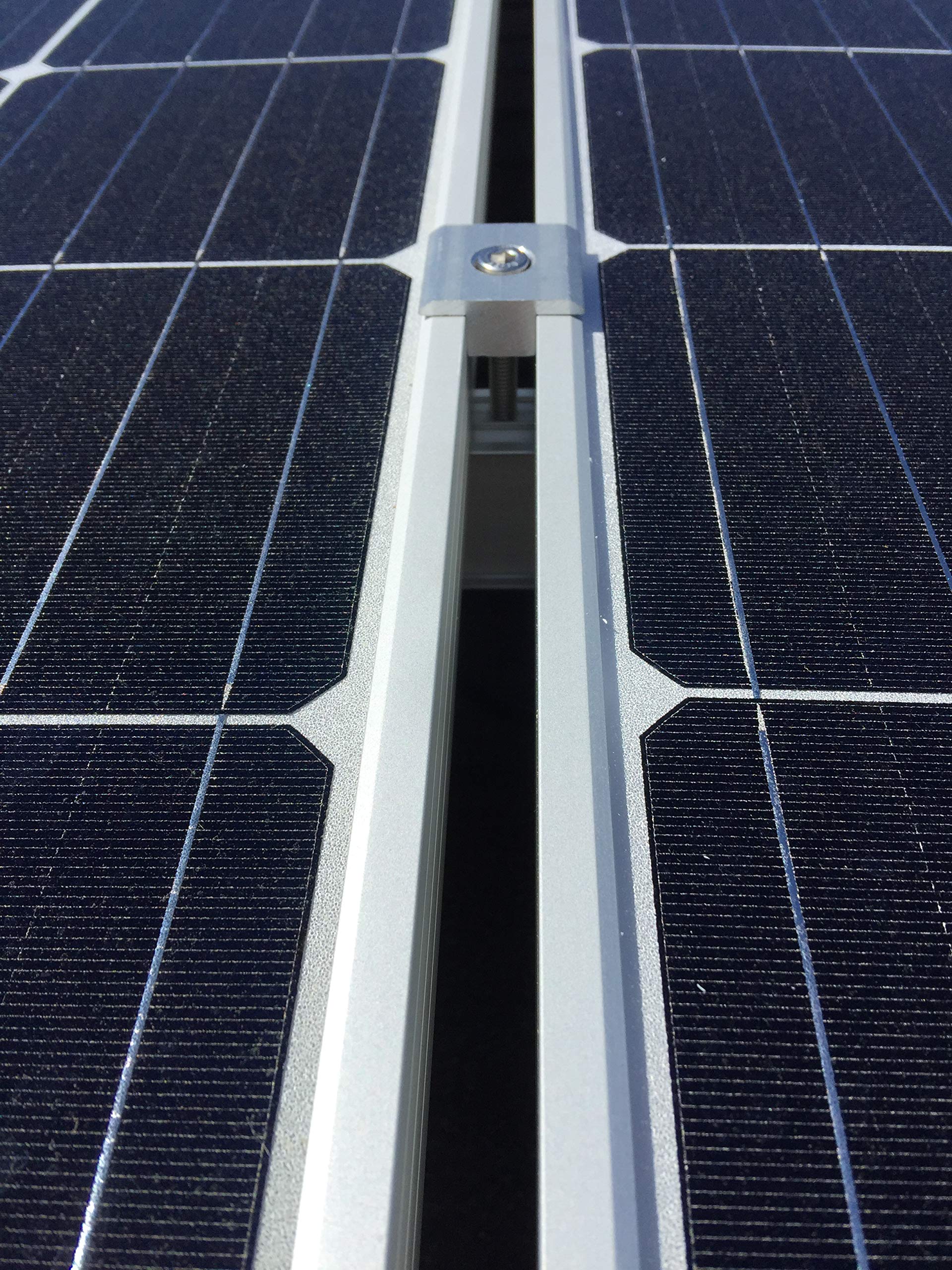 Solar Panel Mounting kit to Mount for 12 Solar Panels, with Clamps, L-Brackets & 88 Inch Rails