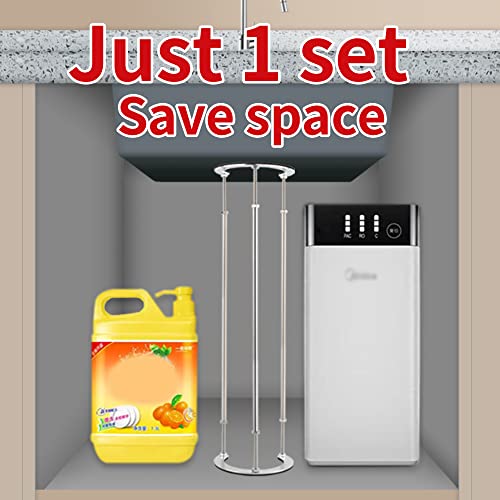 Special for Kitchen Sink TYESTAND ST-3 Undermount Sink Brackets Stainless Steel Sink Legs Adjustable Sink Support Installation Kit for Kitchen and Bathroom Sinks (High:18.1-26in(46-66cm)|DIAM:4.7in)