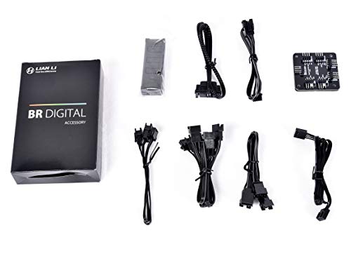 LIAN LI Bora Digital Series RGB BR DIGITAL-3R S, 120mm Addressable RGB LED PWM Fan, 3 Fans Pack - Silver Frame,Sliver