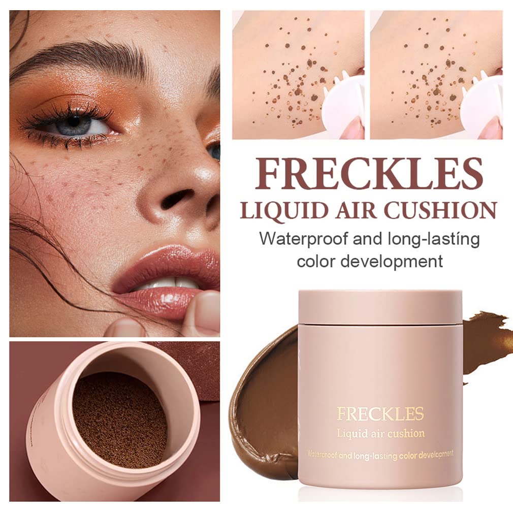 Magic Fake Freckles stamp pen, Liquid Freckle Pen Natural Makeup Stamp, Waterproof Long Lasting Quick Dry Small Spot , Upgrade Design (01#Saddle Brown)
