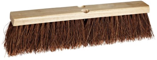 Weiler 25241 18" Block Size, Palmyra Fill, Lacquered Hardwood Block, Economy Garage Brush, Natural