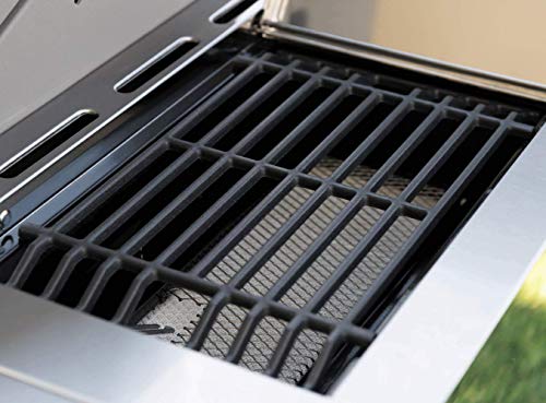 KitchenAid 4-Burner 55,000 BTU Stainless Steel Propane Gas Grill with Searing Side Burner, Red