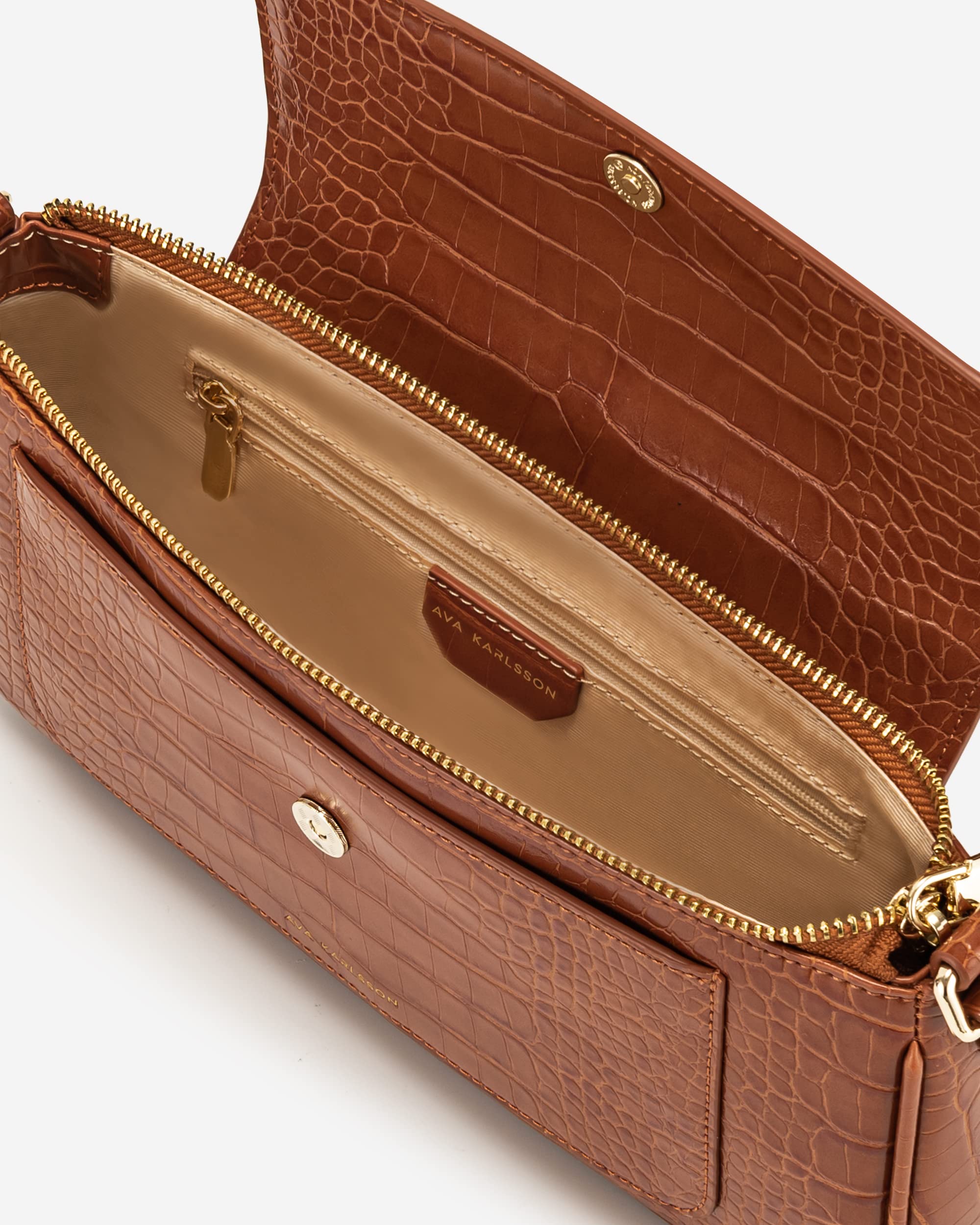 Shoulder Bag, Mini Handbags Purses, Brown Shoulder Bag for Women, PU Leather Crocodile Pattern Handbags