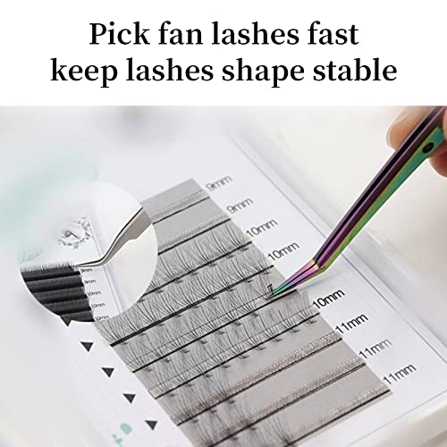 Libeauty Lash Curved Tweezers Eyelash Extension Tweezers Set for Individual and 1D-6D Lashes Volumel Precision Lashing Tweezers with Premium PU Storage Case