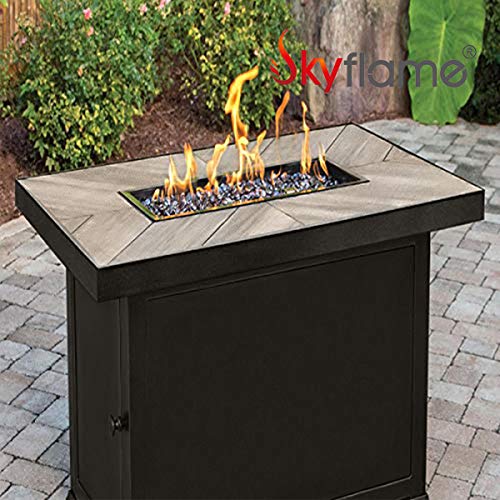 Skyflame 36" by 6" Linear Drop-in Fire Pit Pan and Burner Kit for Natural Gas/Propane, Steel Fire Pit Insert Burner for DIY Fire Pit and Fireplace