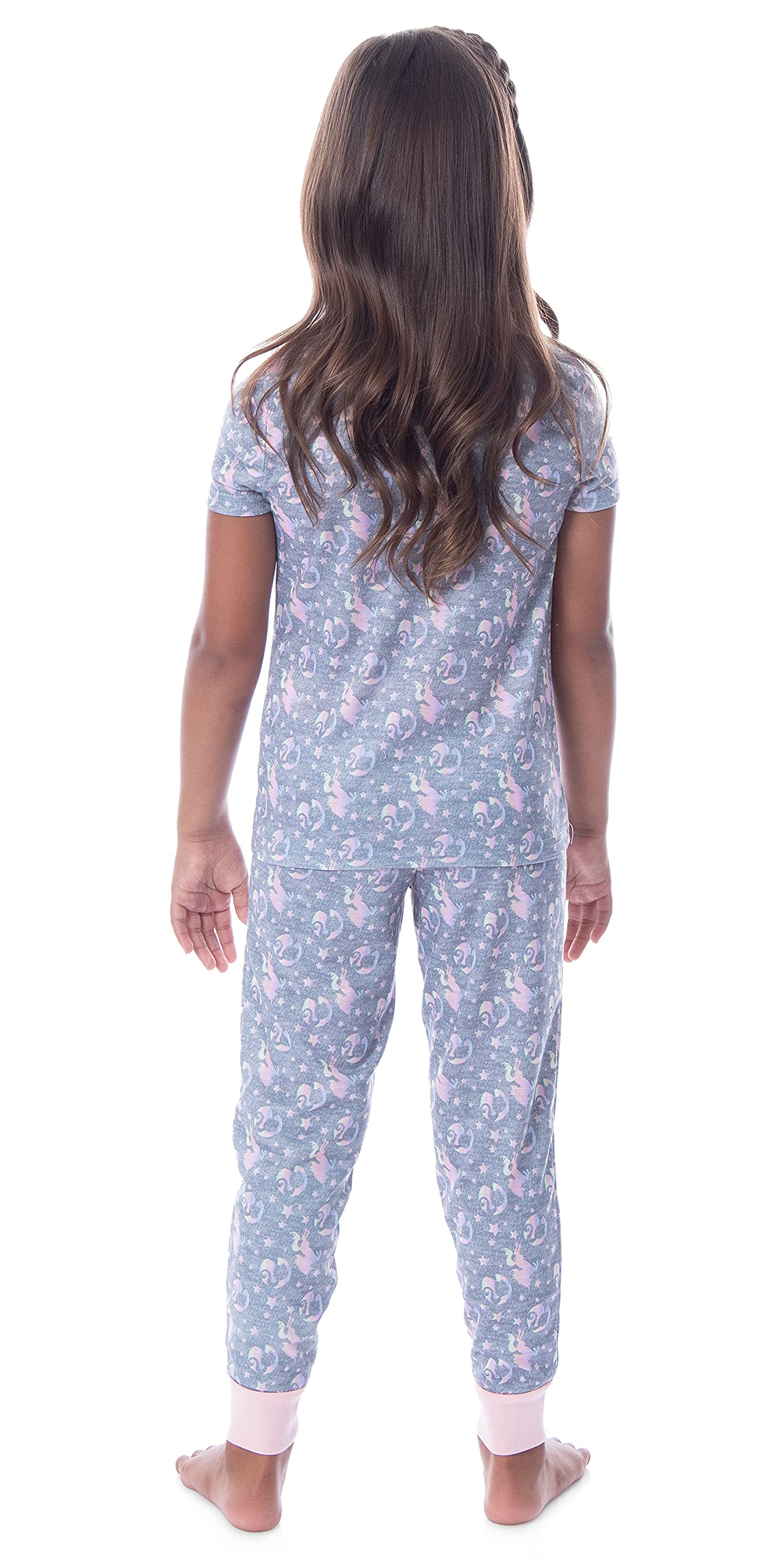 INTIMO Barbie Girls' Unicorn Barbie Skipper Shirt And Pants Jogger Pajama Set (4/5)