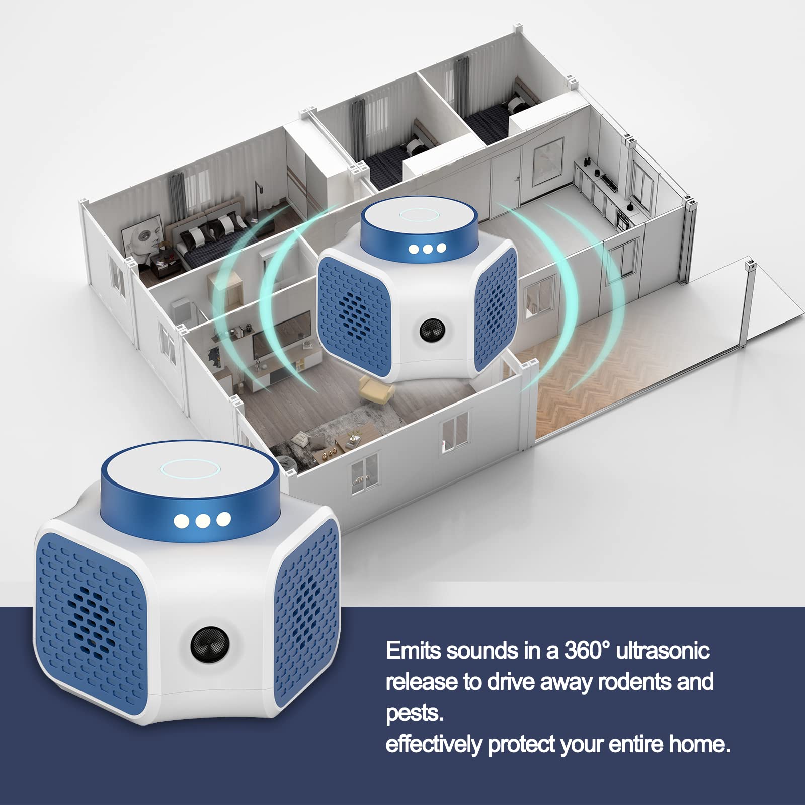SHTCUS Mice Repellent Plug-ins, Mouse repellent Squirrels Rodent Repellent Indoor Ultrasonic Pest Repeller, Mouse Deterrent Rat Control for Home Attic Garage RV, Blue