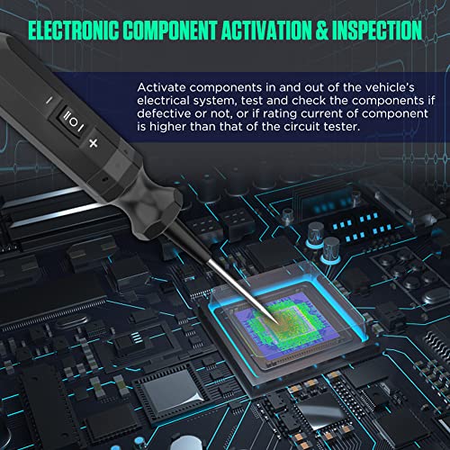 Power Circuit Probe Tester Polarity Identify Electrical Tester 6V-24V DC Short&Open Circuit Tester Automotive with 13FT Long Test Lead,LED Test Light,Buzzer,High-sensitive Test Pen,Overload Protection