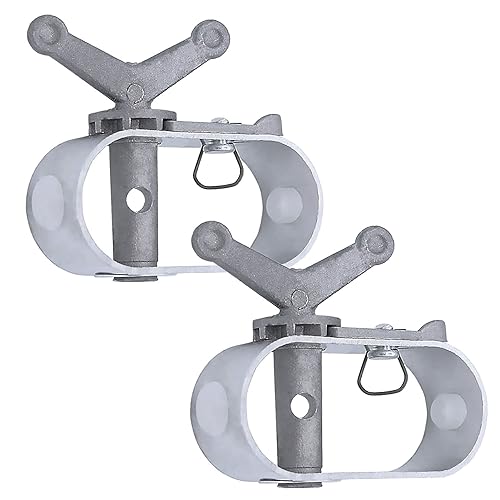 Swimming Pool Cover Winch for Above Ground Swimming Winter Ratchet Rust-Proof Aluminum Replacements Safety Cover, Pool Winch Tightener for Round Rectangular Pool Winter Cover(2pcs)