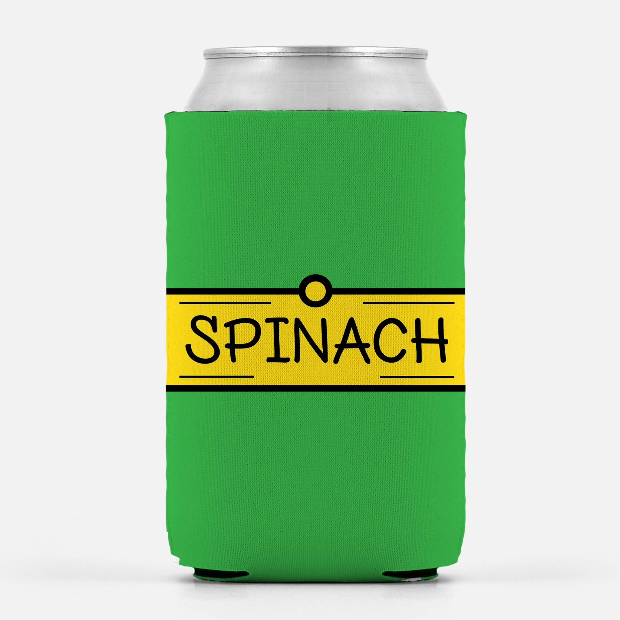 Popeye Spinach Collapsible Neoprene Can Coolie - Insulated High Quality Neoprene Can Coolie Huggie Hugger - Funny Party Beer Holders 12oz|16oz