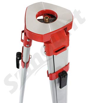 Surveying Tripod, Aluminum Survey Tripod with 5/8-Inch 11-Threaded Flat Head Quick Clamp for Auto Level