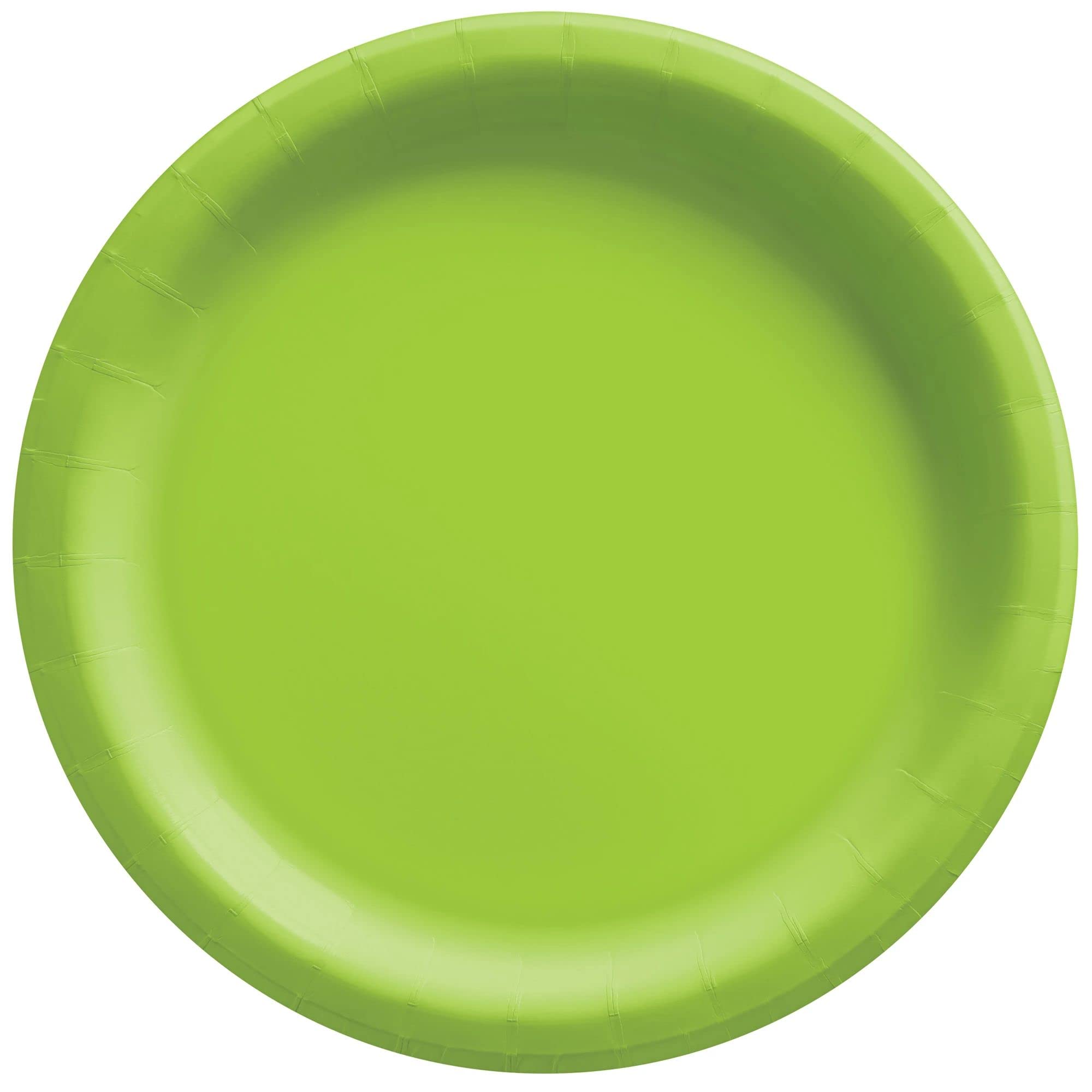 Kiwi Green Big Party Pack Round Paper Plates - 6 3/4", 300 Ct
