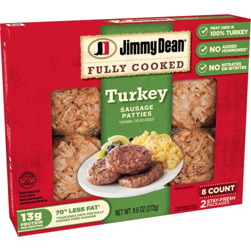 Jimmy Dean, Fully Cooked Turkey Sausage Patties, 8 count