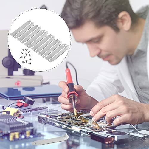 SOLUSTRE Computer Part Expansion Blank Plate 12pcs PCI Slot Blanking Plate Computer Case Blank Computer Blanking Plate for Computer Cases Supply with Screws Pci L Blank Bracket Computer Accessories