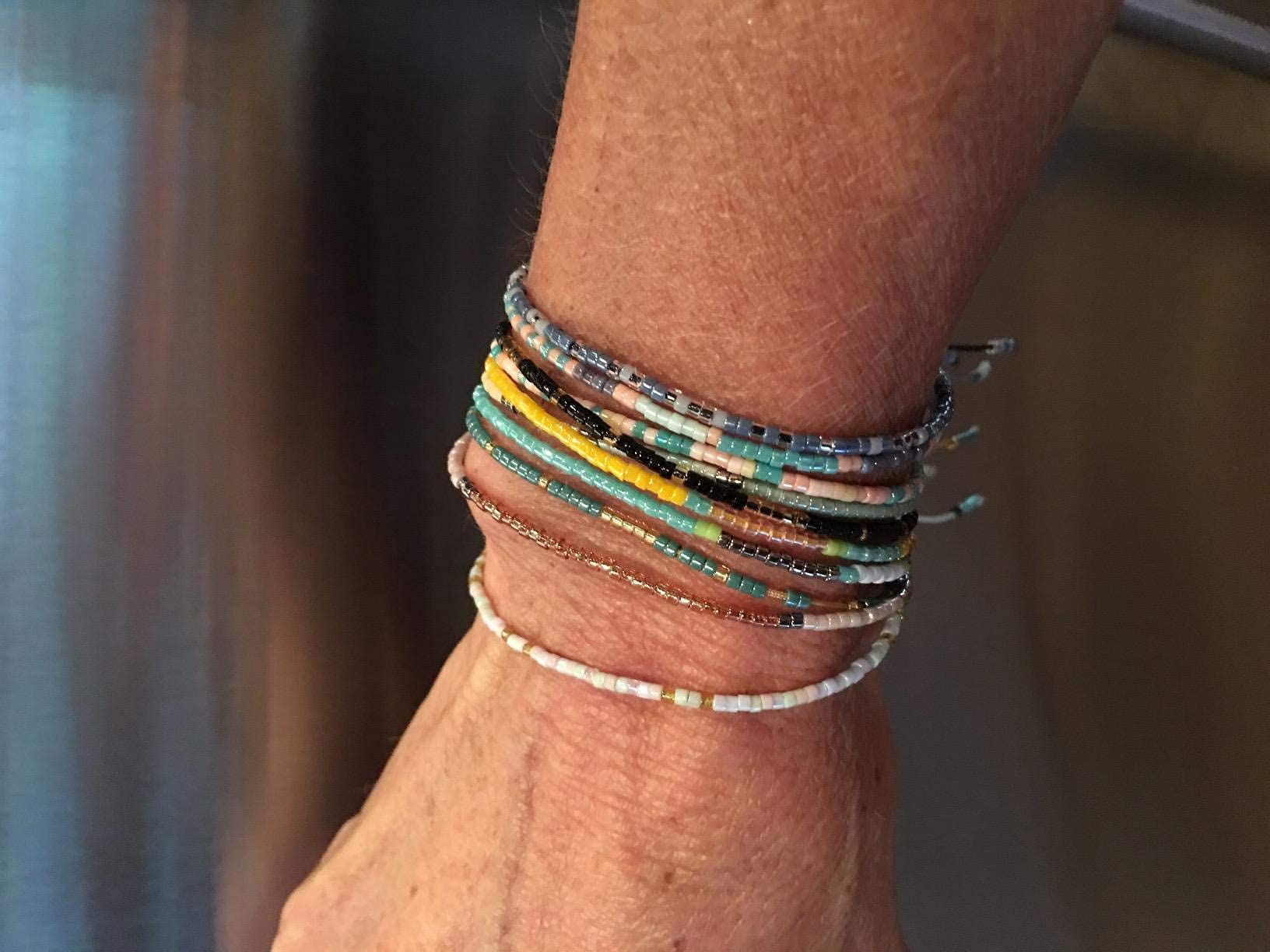KELITCH Miyuki Mix Beads Bracelets for Women Friendship Bracelets Handmade Wrap Bracelets Bangle