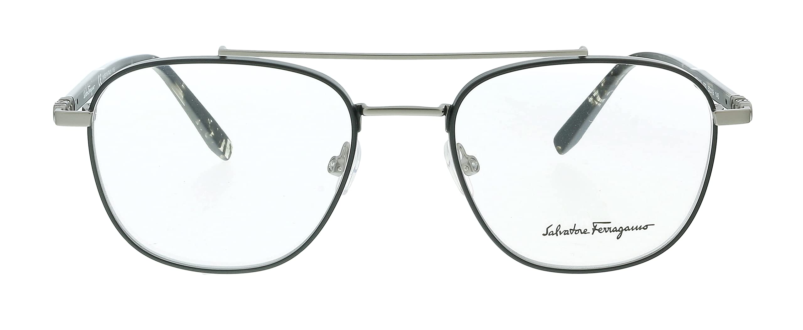 SALVATORE FERRAGAMO Navigator Eyeglasses SF2183 032 Matte Black/Ruthenium 52mm 2183