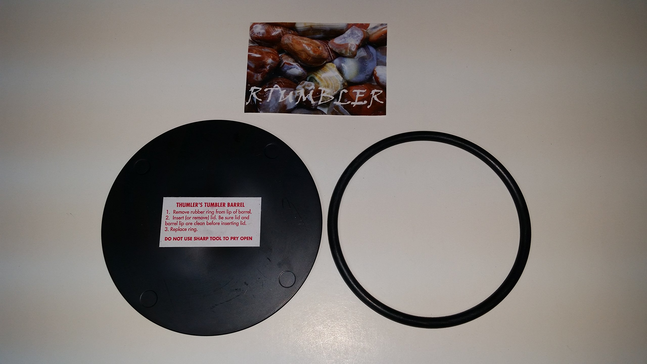 RTumbler Brand Lid With Retainer Ring Compatible With All Thumler's Tumbler 3lb. BarrelsR-3,