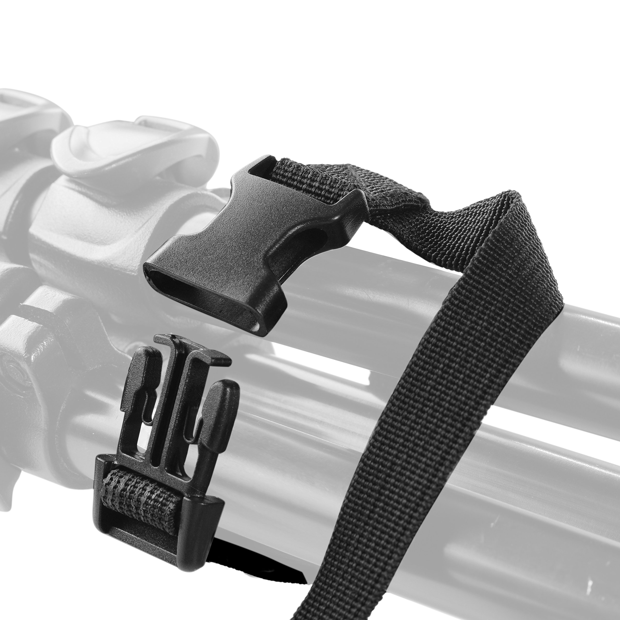 Manfrotto MT190CXPRO4 4 Section Carbon Fiber Tripod Legs with Q90 Column (Black) Includes A Bonus ZAYKiR Tripod Strap Non-Slip with Two Quick-Release Loops (Black)