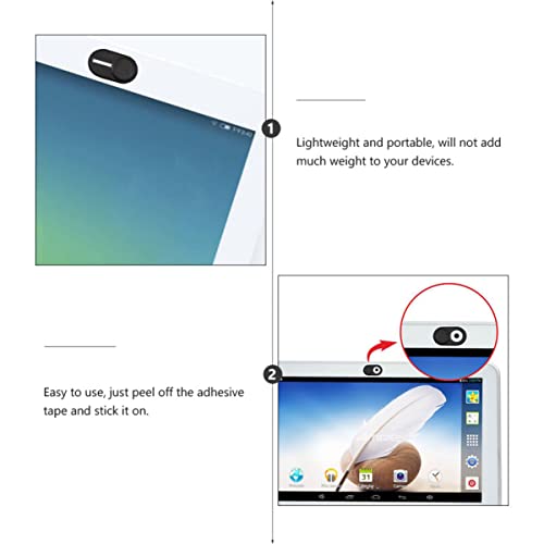 SOLUSTRE Computer Camera 4 pcs for Anti-peep Cover Black Adhesive Desktop Web Phone Thin Protector Blocker Webcam Tablet Ultra- Hacker Privacy Laptop Ultra Camera Slide Computer Prevention Pc Camera