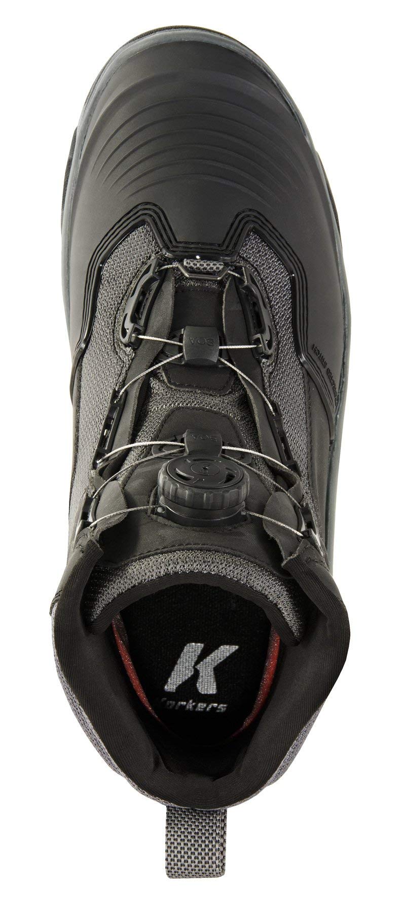 Korkers Men's Darkhorse w Studded Kling-On Soles, Black/Gunmetal, 9