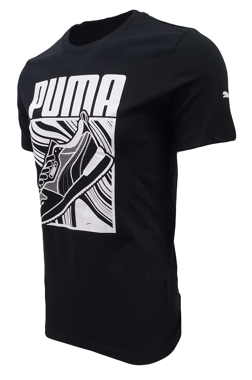 PUMA Men's Graphic Tee (X-Large, Puma Black (Sneaker Logo))