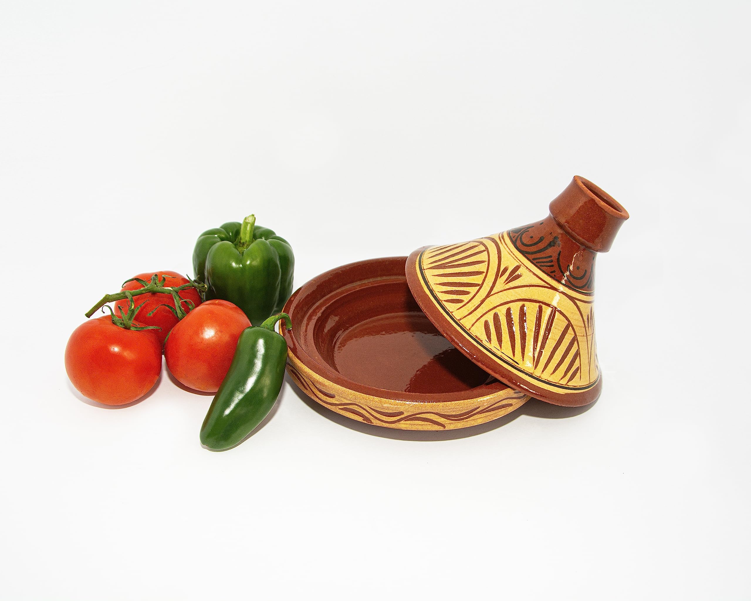 Numidia Hand Made and Hand Painted Tagine Pot | Moroccan Ceramic Pots For Cooking and Stew Casserole Slow Cooker (Medium, Royal Desert Mystic)