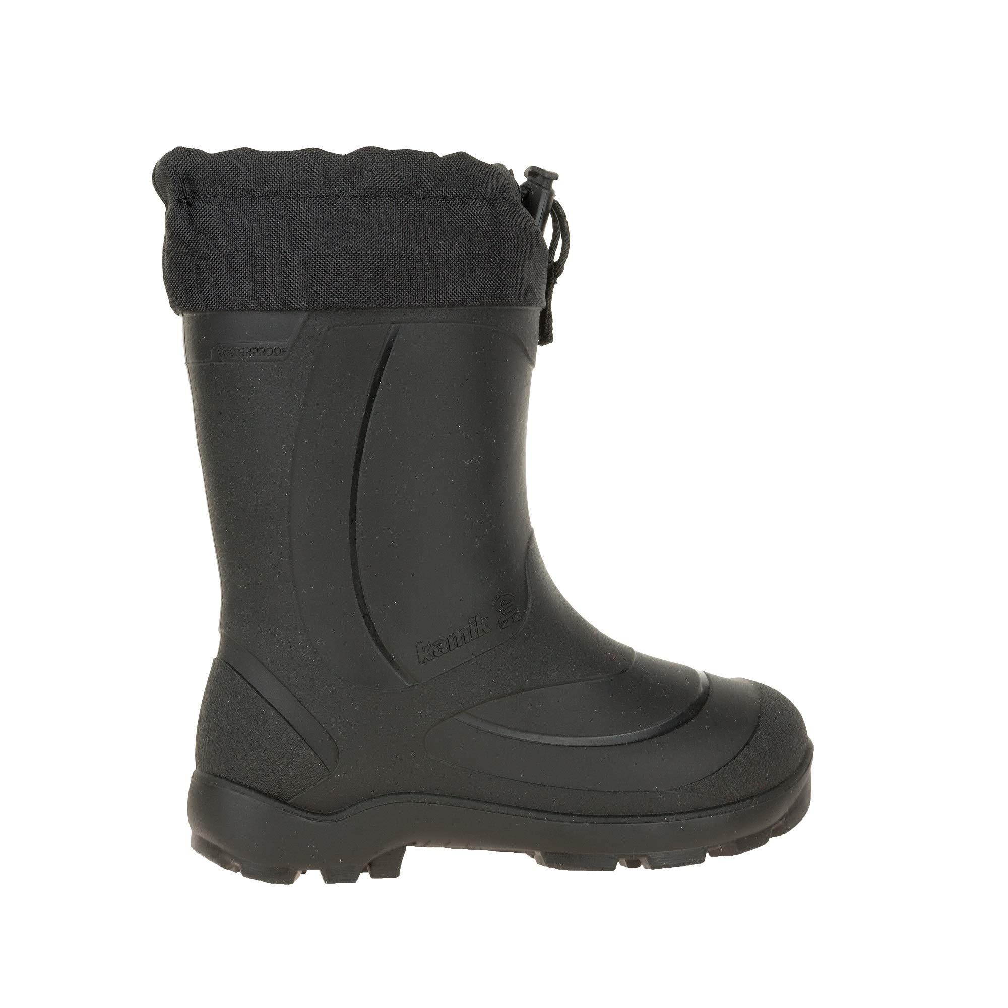Kamik unisex child Snobuster1 Snow Boot, Black, 4 Big Kid US