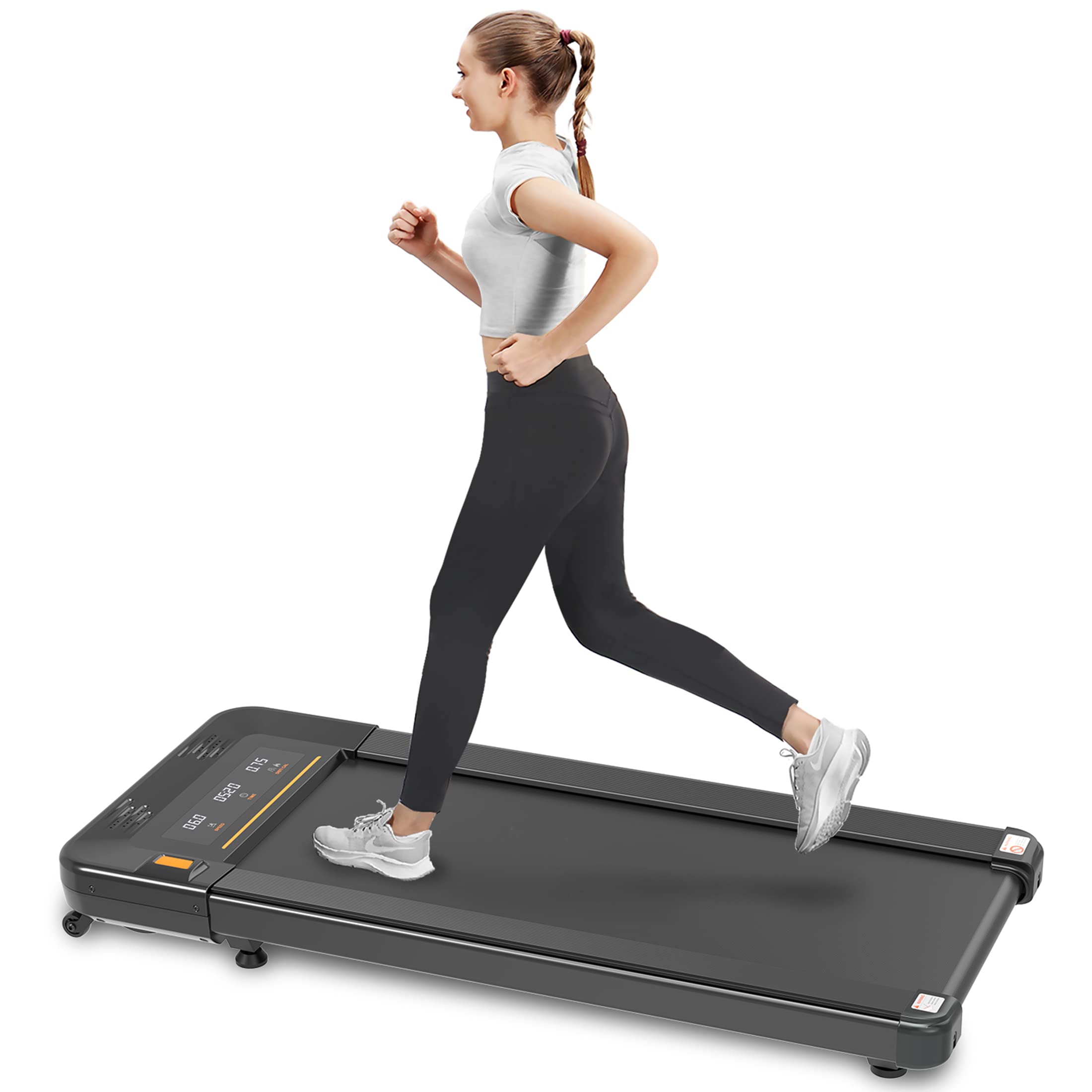 Pad Desk Treadmill, Under Desk Treadmill 2 in 1 Walking and Jogging with Remote Control and LED Display, 2.5HP Walking Jogging Machine Walking for Home and Office XCF345