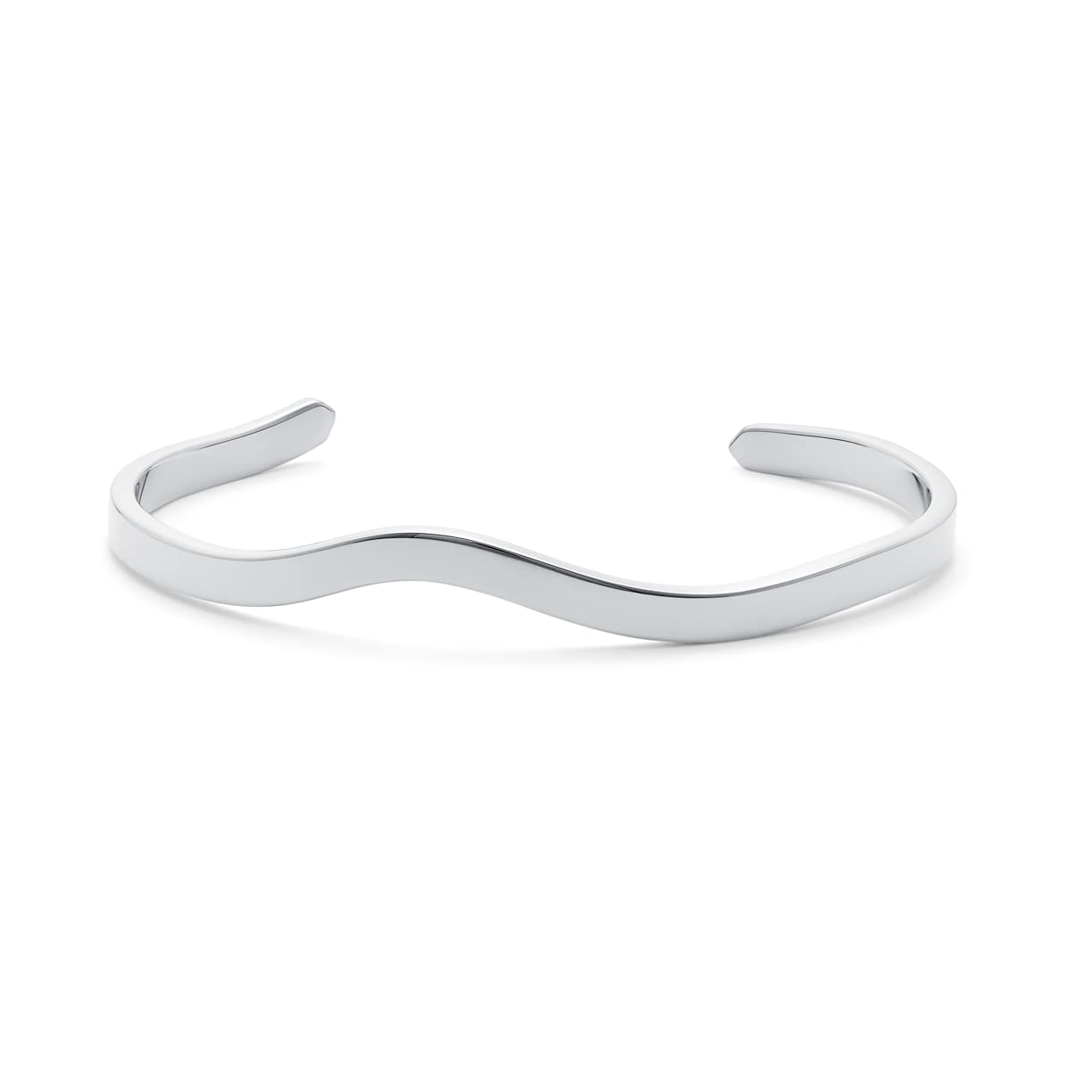 MVMT Women's Wave Cuff Silver Bracelet