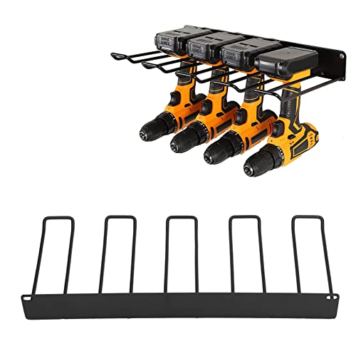 Power Tool Organizer, Larger Capacity Drill Holder Wall Mount, Heavy Duty Garage Tool Organizer and Storage, Tool Storage Rack for Garage Pegboard, Cordless Drill Charging Station, 1 Layer