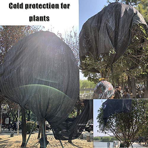 smartelf Shade Cloth 70% Sunblock Shade Cloth Net 6.5 ft x 10 ft - Black Bulk UV Resistant Fabric Mesh for Greenhouse Shade Cloth Taped Edge with Gromments Included 10pcs 6" Ball Bungee