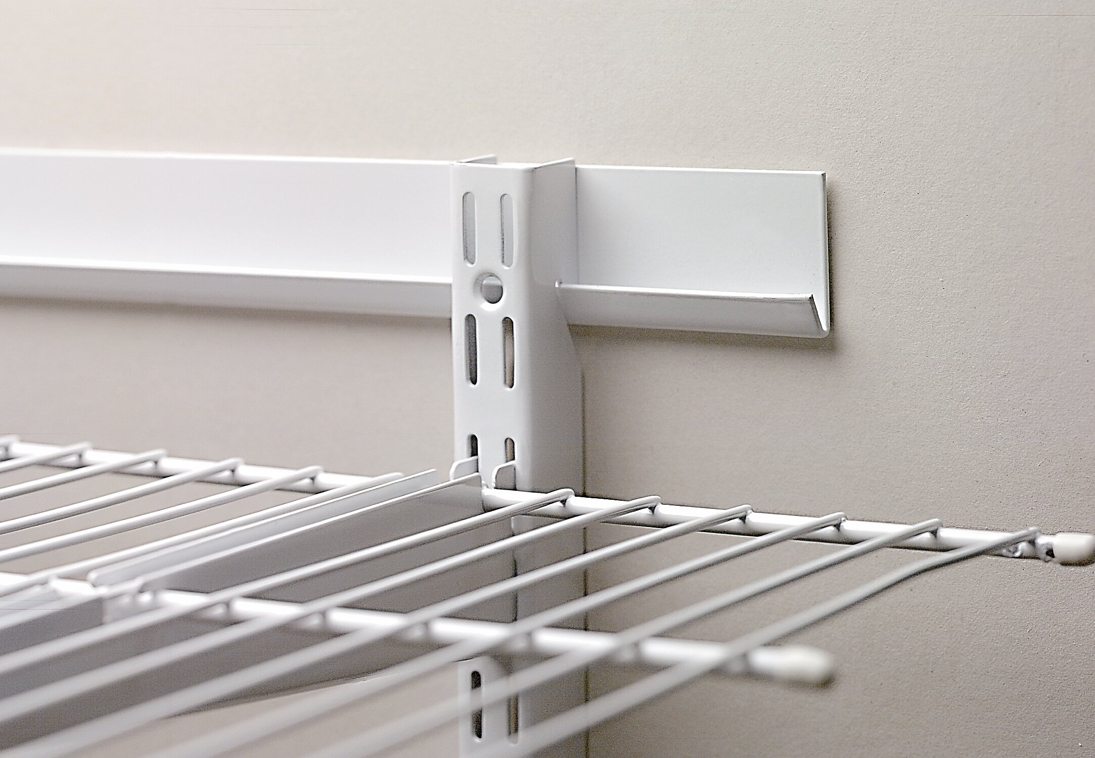 Rubbermaid FastTrack Rail, Hardware, 0.5 x 1.69 x 80 inches , White, Heavy-Duty Steel, Durable, Ideal for Pantries, Linen Closets, Laundry Rooms, Utility Rooms
