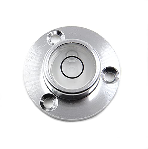 Small Circular Round Bubble Level Spirit Leveler Bubble Ball Vials, Ø34mm, Aluminium Housing, Plastic Vial