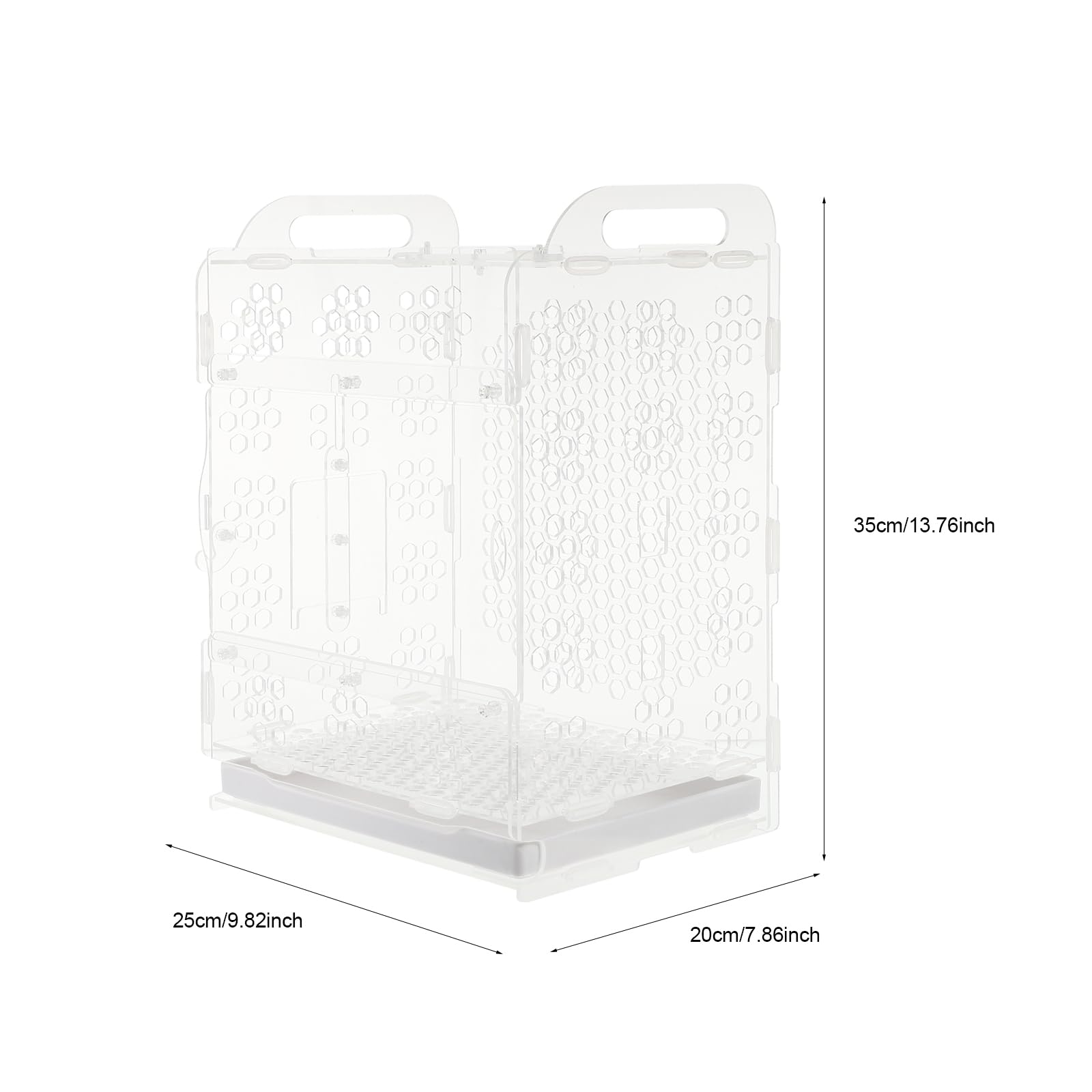iplusmile Portable Bird Cage, Clear Acrylic Birdcage Hanging Bird Cage House Bird Bath Cage for Parrots, Parakeets, Macaw Lovebirds Bird Accessories