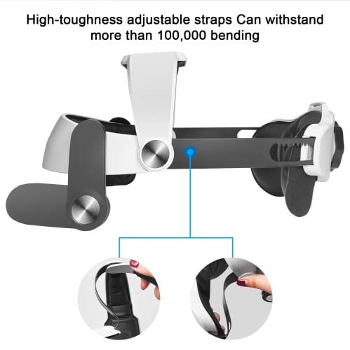 SiloKe 5-in-1 Adjustable Head Strap and case and Controller Grips Cover for Oculus Quest 2 Accessoires